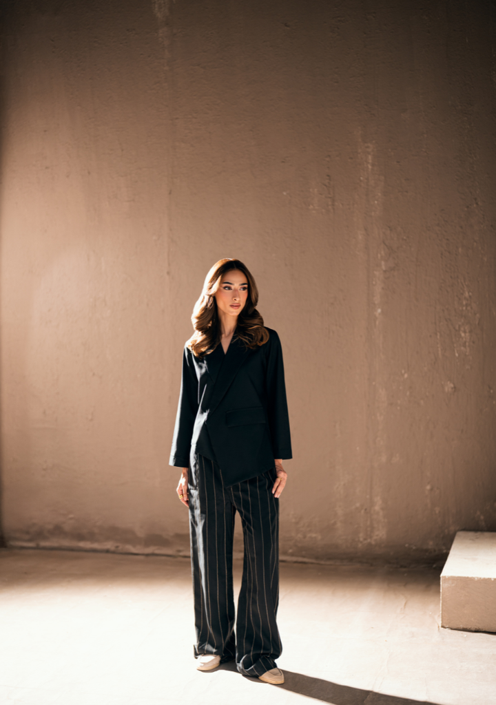 Pin-striped Blazer Set – Solids International